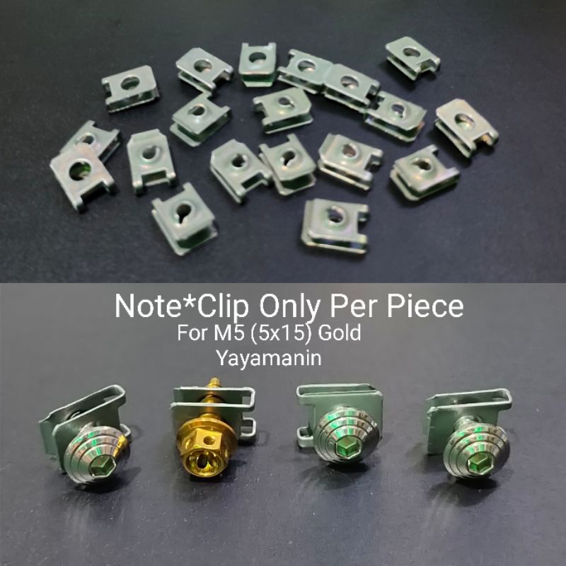 Clip Yamaha Clip For Gold Bolt M5 (5x15) Clip Only 10 Pcs | Shopee ...