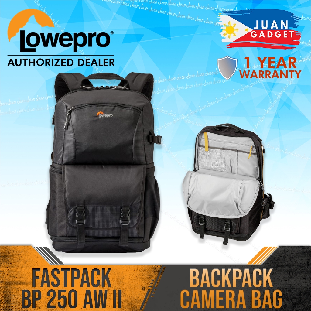 Lowepro Fastpack BP 250 AW II Backpack Camera Bag (Black) | Shopee ...