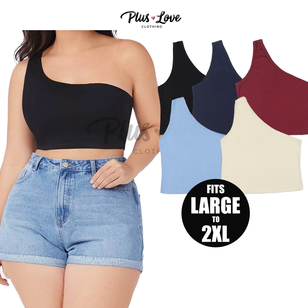 JAMI Plus Size One sided / One shoulder Sleeveless Top | Shopee Philippines