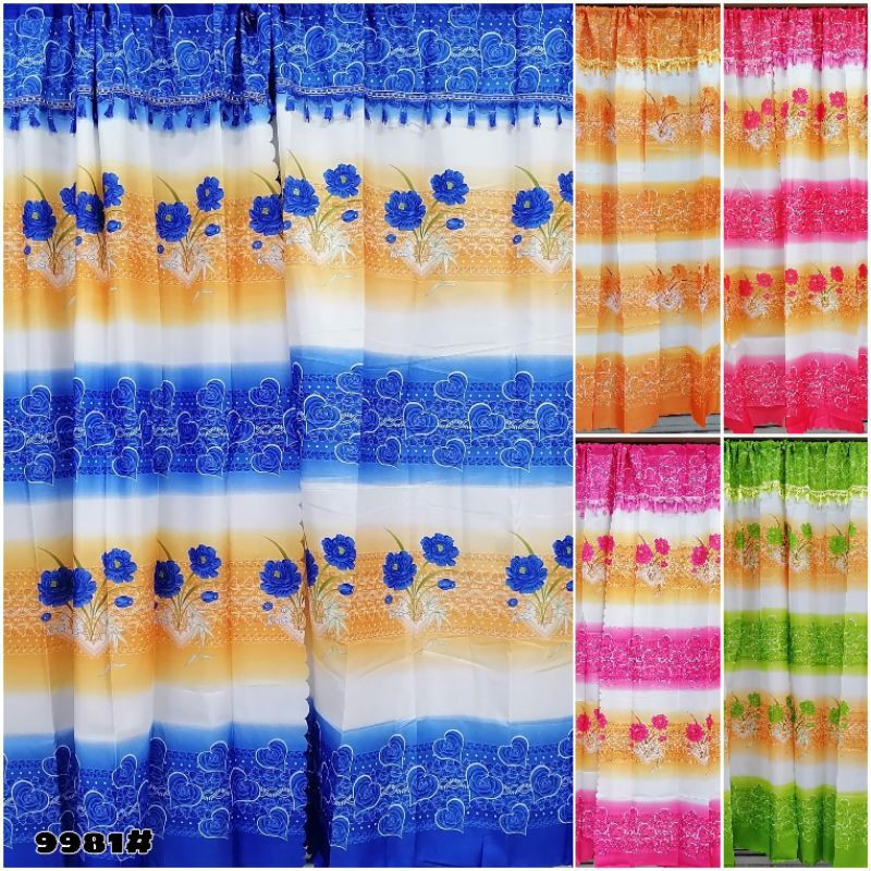 Curtain Sheering Simple Without Ring Curtain Comes with valance design ...