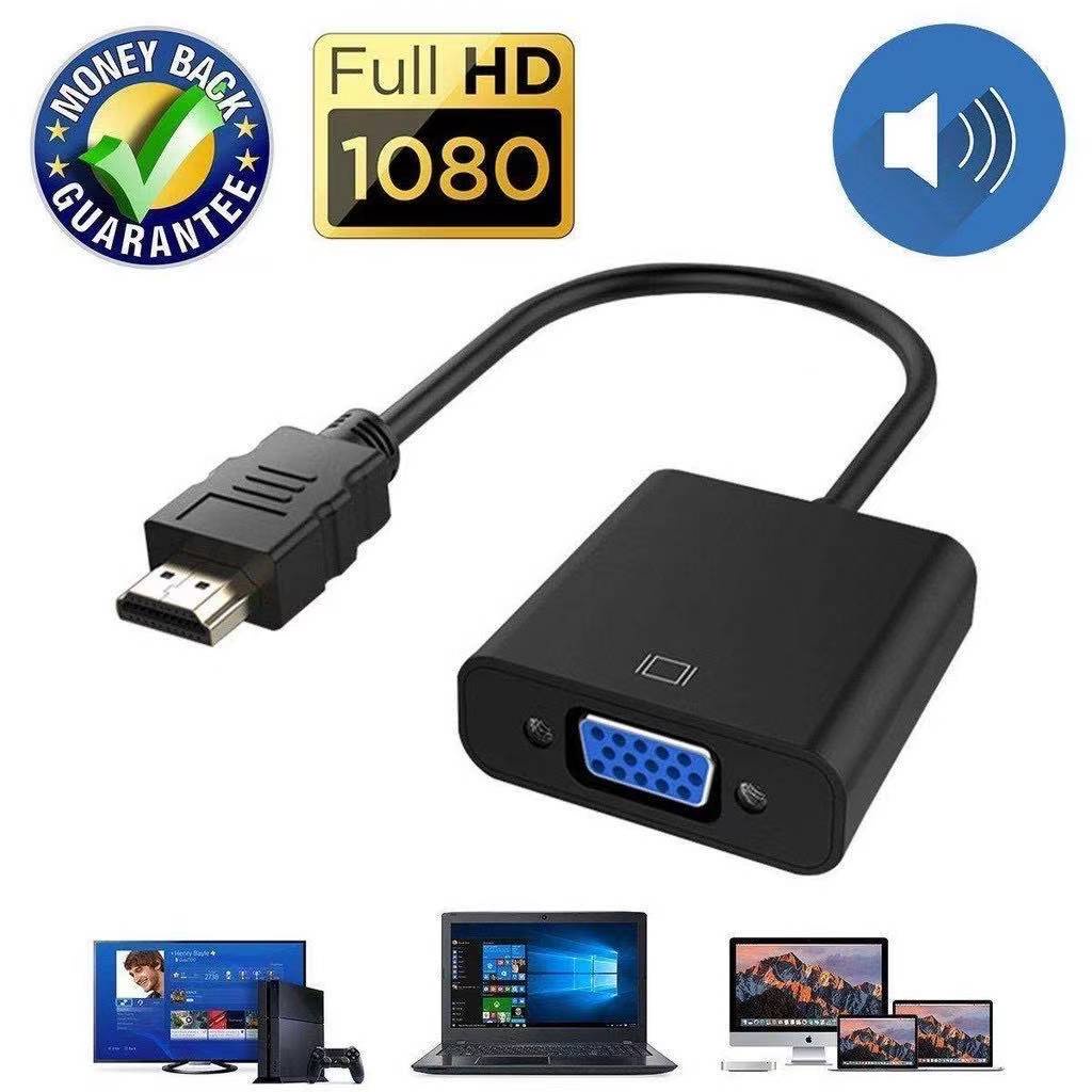 HDMI to VGA Cable Adapter HDTV/Computer/Projector Converter Cable ...