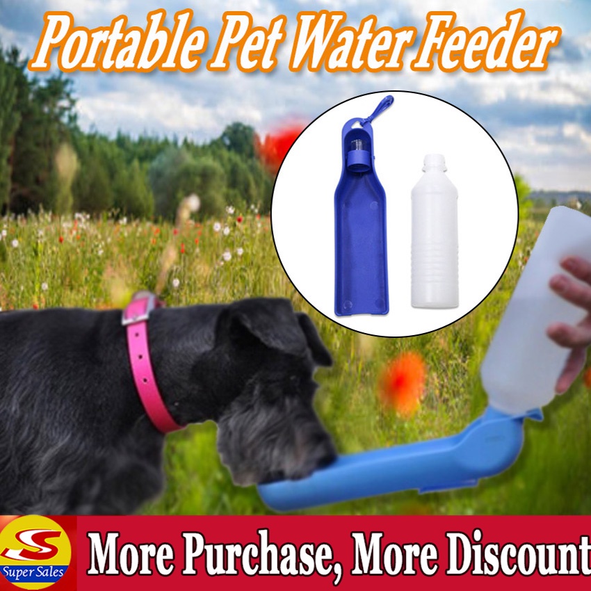 【SuperSales】Pet Folding Drinker 500ML Pet Dog Cat Outdoor Portable ...