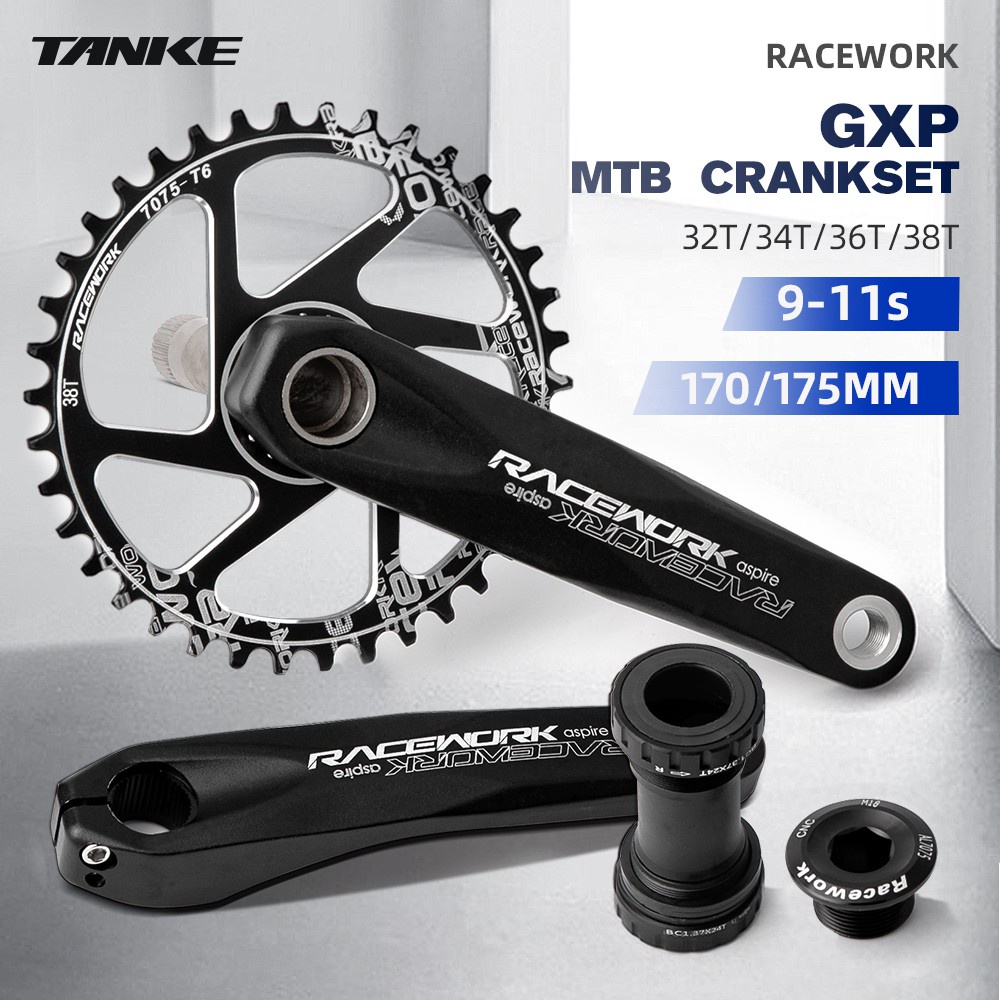 ∏☈ Racework Gxp Mtb Bicycle Crankset 170Mm Mountain Bike Crank Arm 32 ...