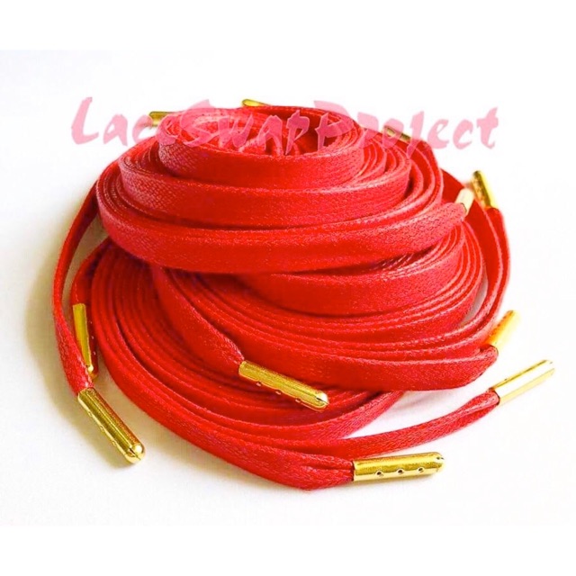 Red Waxed Laces with Gold Metal Aglets | Shopee Philippines
