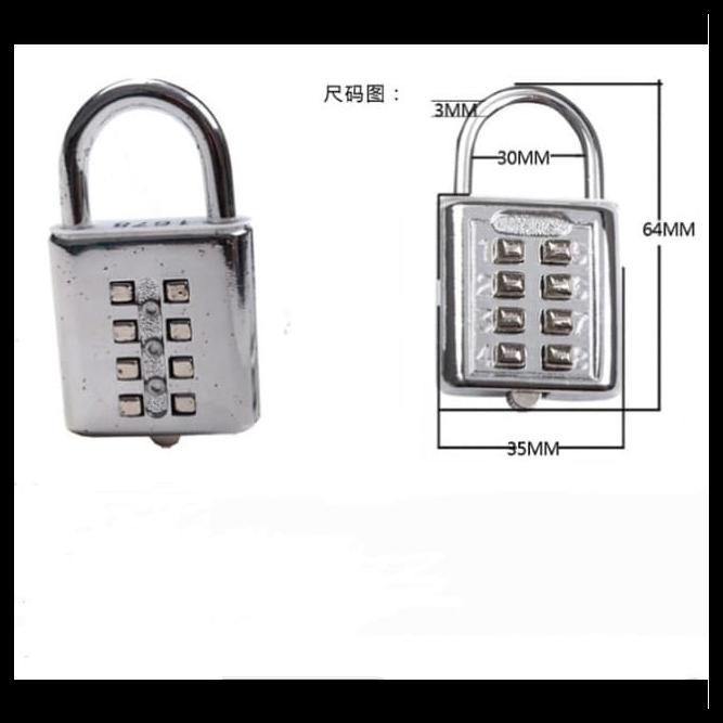 Padlock Pin Combination | Anti Theft | Safe 100% | Ready!!! | Shopee ...