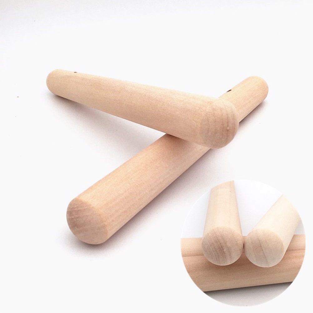 1pc 150 x 21mm Children Kids Wooden Food Muddler Grinding Rod Wood ...