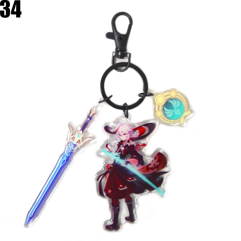3 in 1 Genshin Impact Keychain Furina Wriothesley Character 3 in1 ...