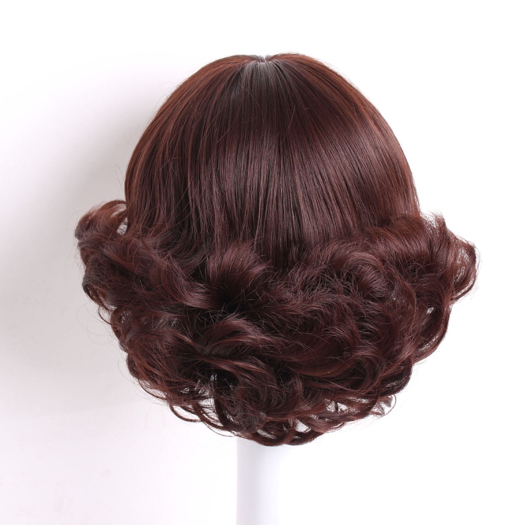 Wig Female Short Hair Medium Long Curly Short Curly Cheongsam Full Set ...