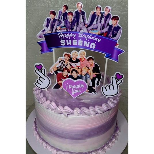 BTS Purple Theme Cake Topper | Shopee Philippines