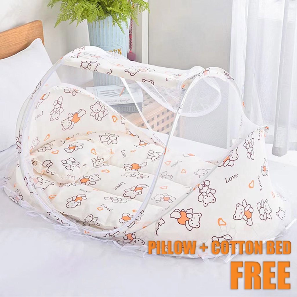 COD Baby Foldable Bed Anti Mosquito Net(Quality) | Shopee Philippines