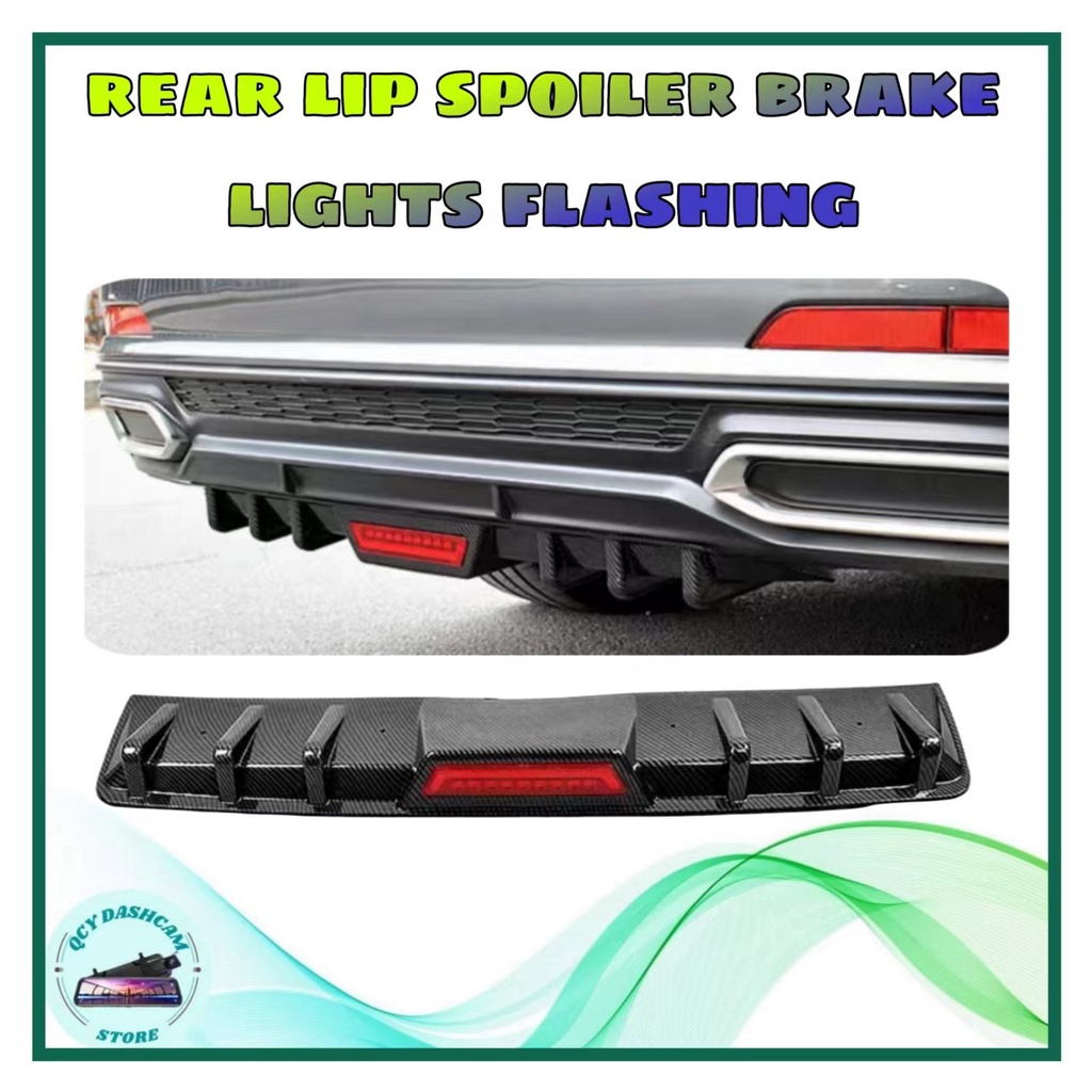 Rear sedan spoiler diffuser 2019-2022 abs carbon fiber/black retrofit ...