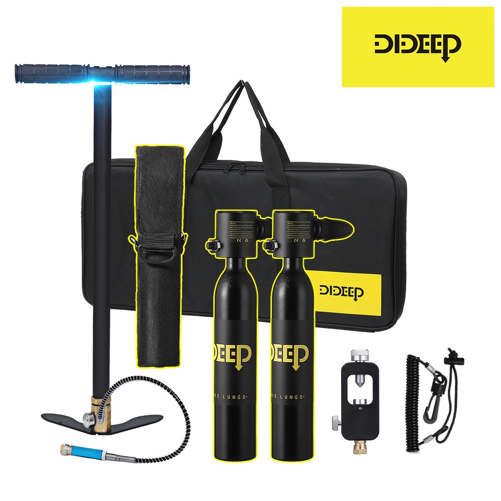 DIDEEP 0.5L Mini Scuba Diving Tank Oxygen Cylinder Set Respirator Air ...