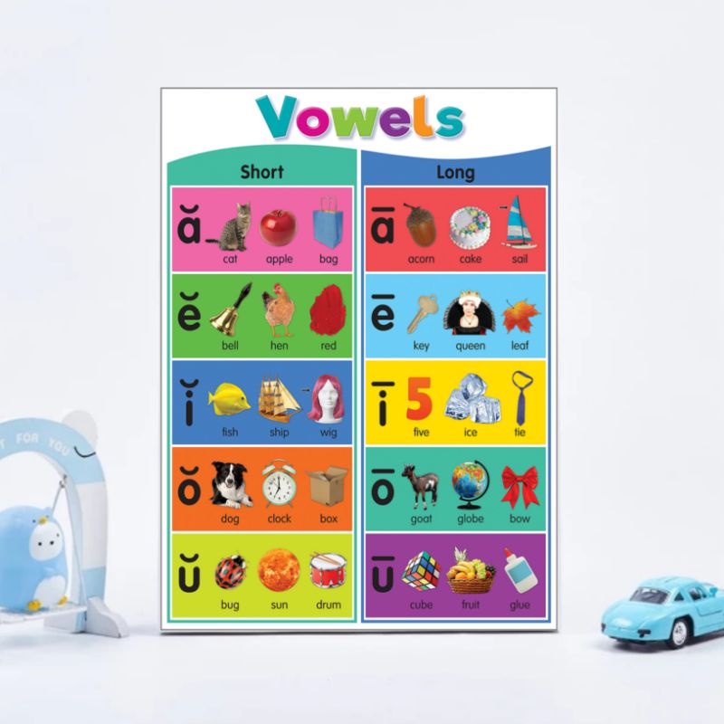 Educational Charts for Kids | Laminated and A4 Size | ABC Shapes Colors ...
