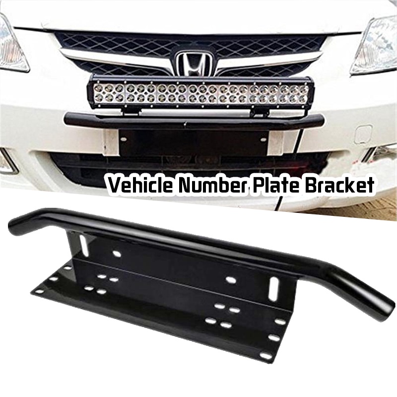 Car Number Plate Bracket Off-road Licence Plate Holder Light Bar Mount ...