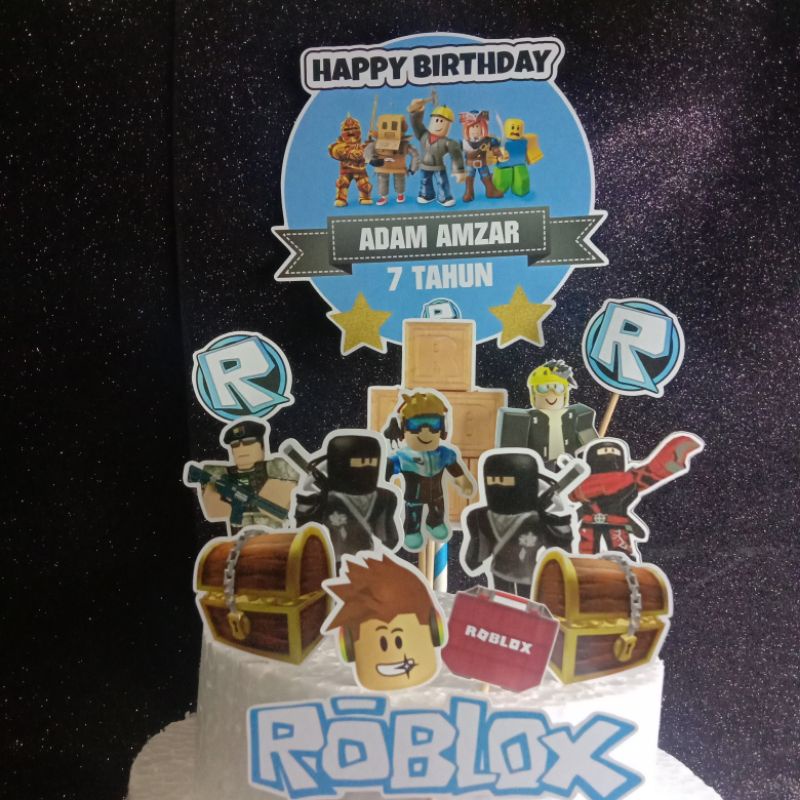 Roblox Blue Cake Topper (personalized name) | Shopee Philippines