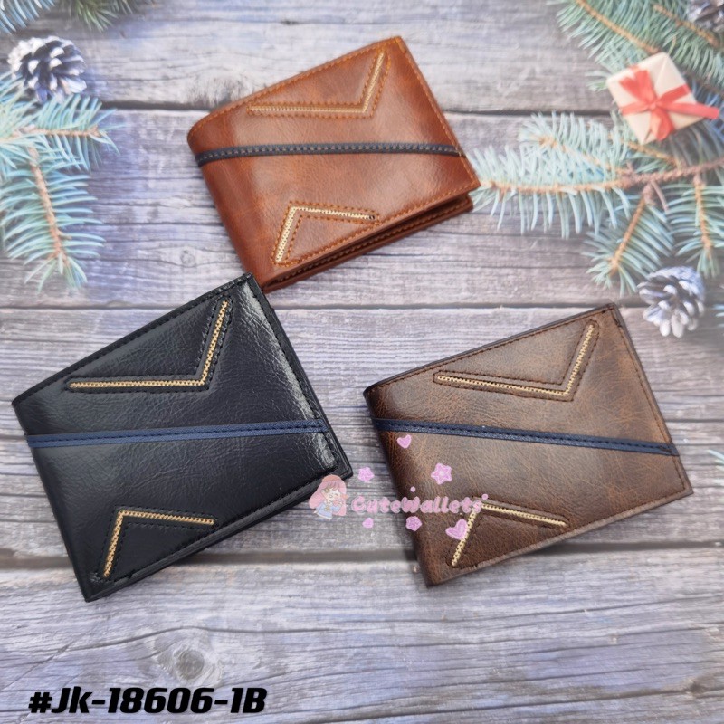 Men's leather design fashion packet wallet | Shopee Philippines