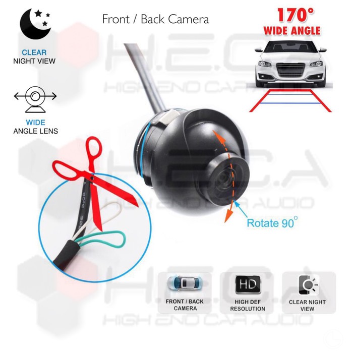 Front/rear Camera Rotate View HDFront Rear Reverse Camera/Rear Camera ...