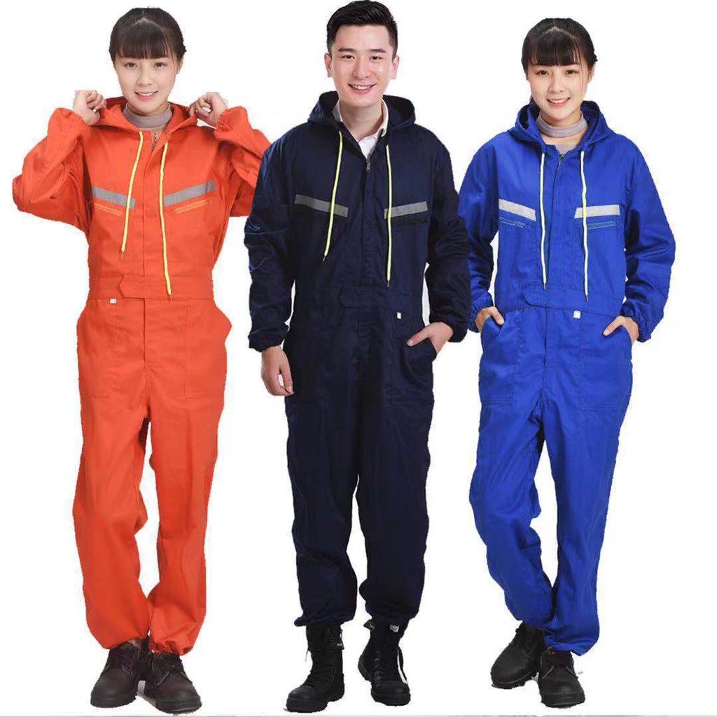 PPE Safety Jacket Hoodie Work Reflector Coverall Reflective Workwear ...