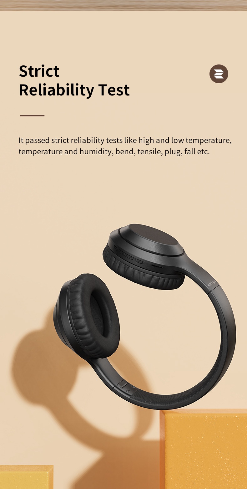 Rock Space O2 Wireless Headphones Foldable Bluetooth Headset with Built ...