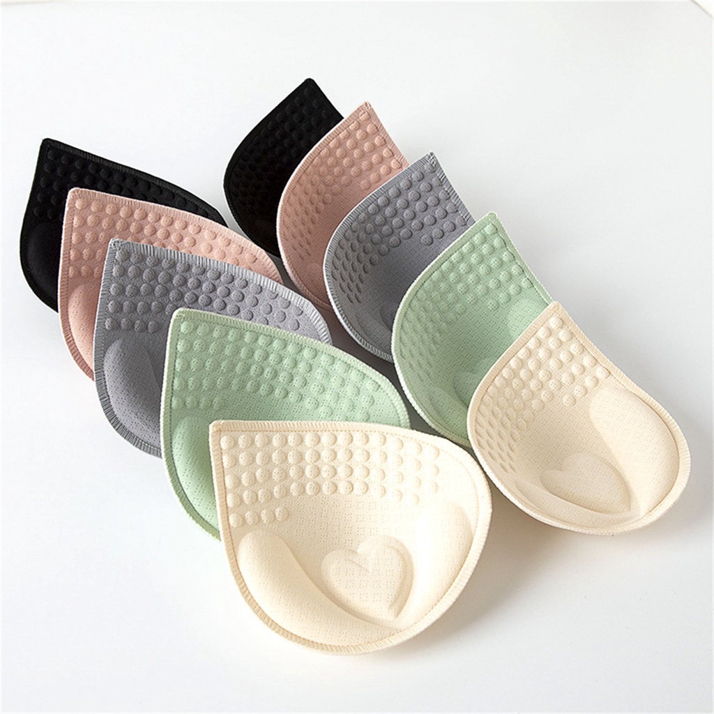 1 Pair (2 Pieces) Traceless Bra Pad Inserts Removable Bra Pads Sewn ...