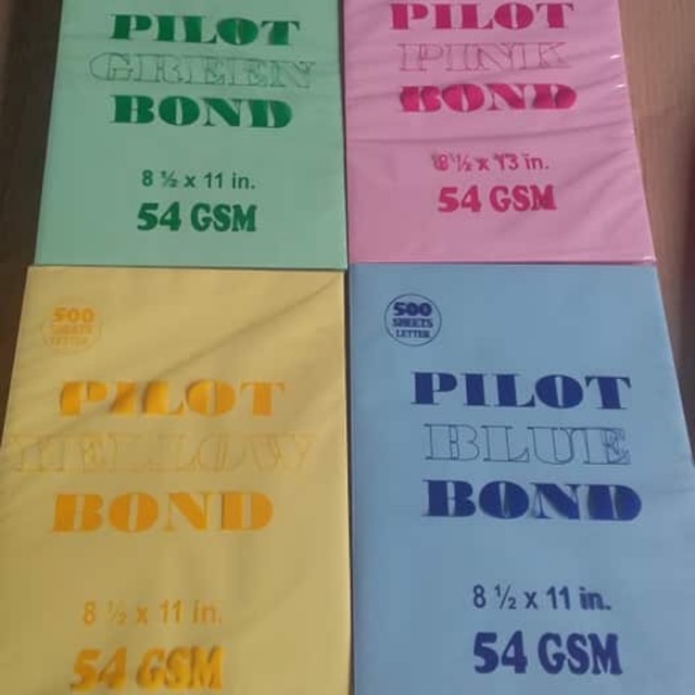 Pilot Colored Bond 54gsm | Shopee Philippines