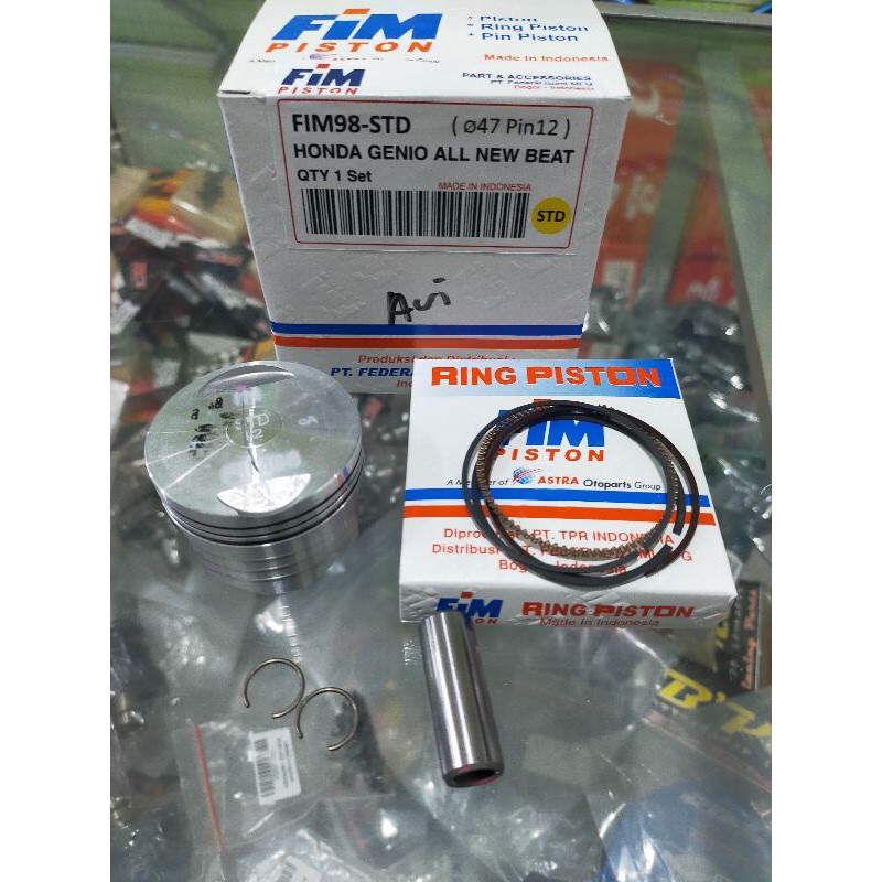 Piston SEHER KIT SET FIM 98 SIZE 47 47,5 48 48,5 49 MM PIN 12 HONDA ...