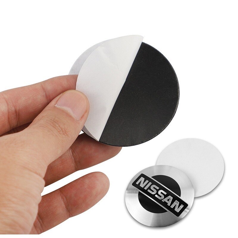 Nissan 4Pcs/set 56mm Car Wheel Hub Cap Sticker Metal Emblem Stickers ...
