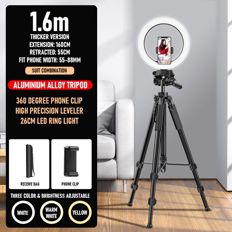 Professional Dslr Tripod Stand With Free Remote for Cellphone with Ring ...