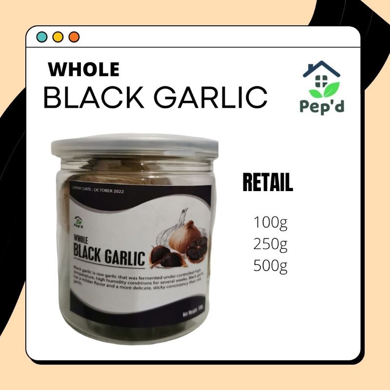 Whole Black Garlic 100g/250g/500g, Good for the heart | Shopee Philippines