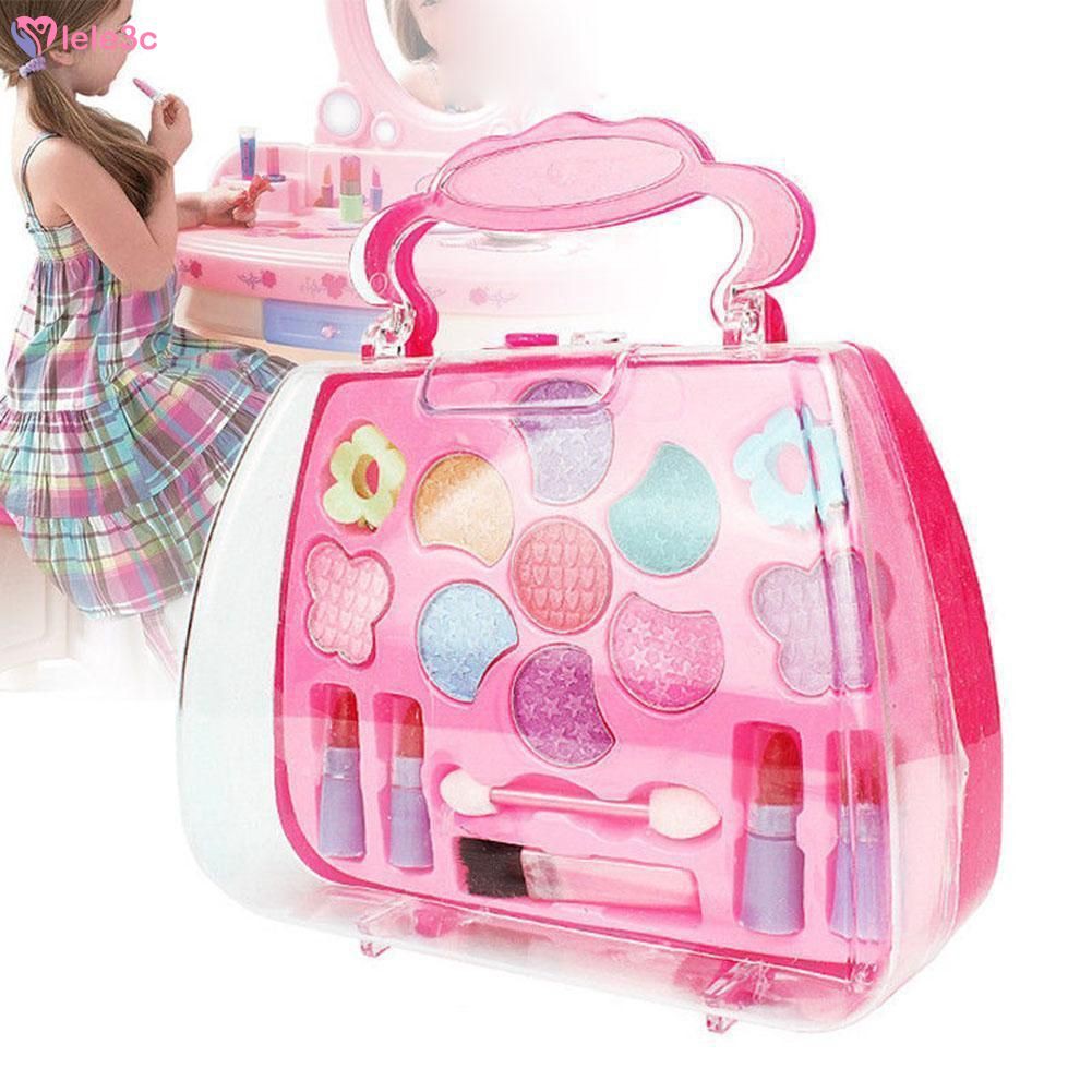 Kids Girl Makeup Set Eco-friendly Cosmetic Pretend Play Kit Princess ...