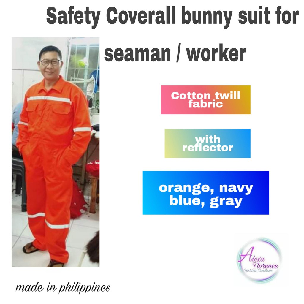 Coverall Safety suit for seaman worker PPE | Shopee Philippines
