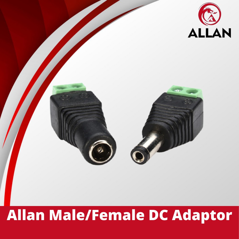 1pc Male Female 5.5mm x 2.1mm DC Power Connection Jack Plug Adapts 12V ...