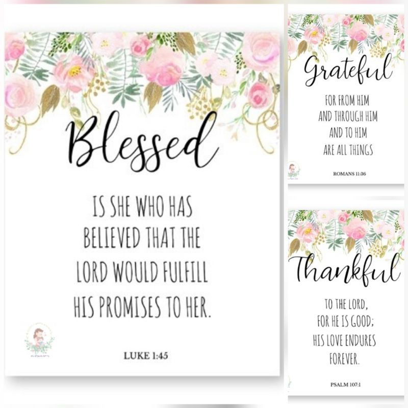 BIBLE VERSES FLORAL DECOR THEME A4 SIZE LAMINATED | Shopee Philippines