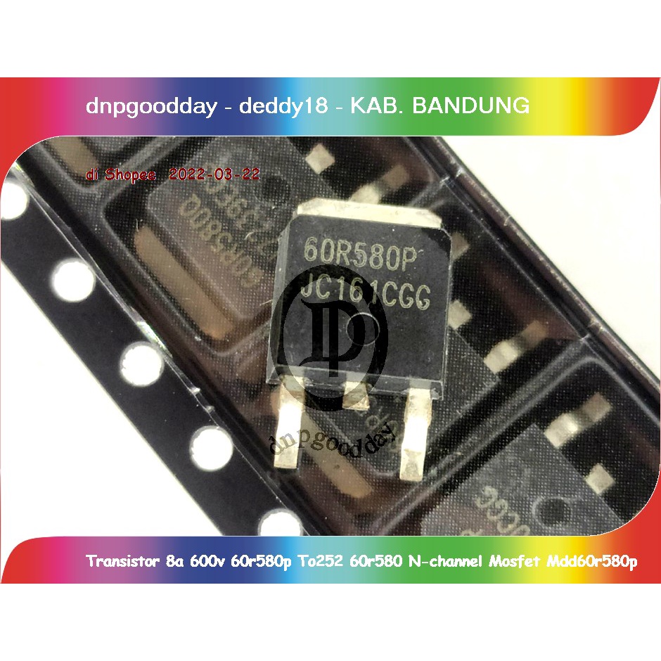 Transistor 8a 600v 60r580p To252 60r580 N-channel Mosfet Mdd60r580p ...