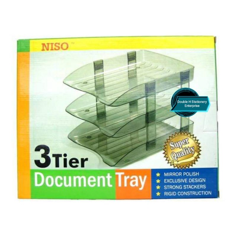 NISO Plastic Desk 3 Tier Document Tray | Shopee Philippines