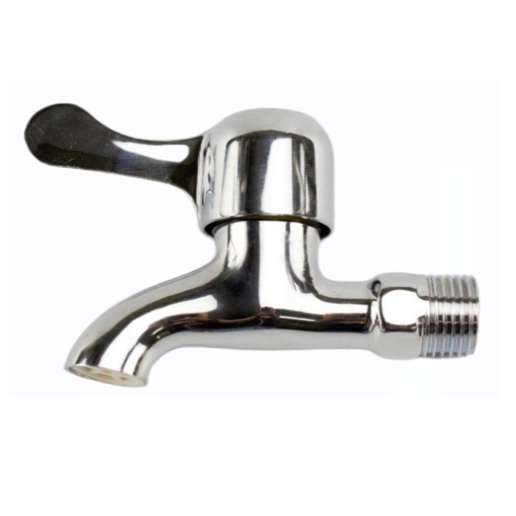 Chrome Faucet Wall Water Tap Bathroom Toilet Kepala Paip Dinding Besi ...