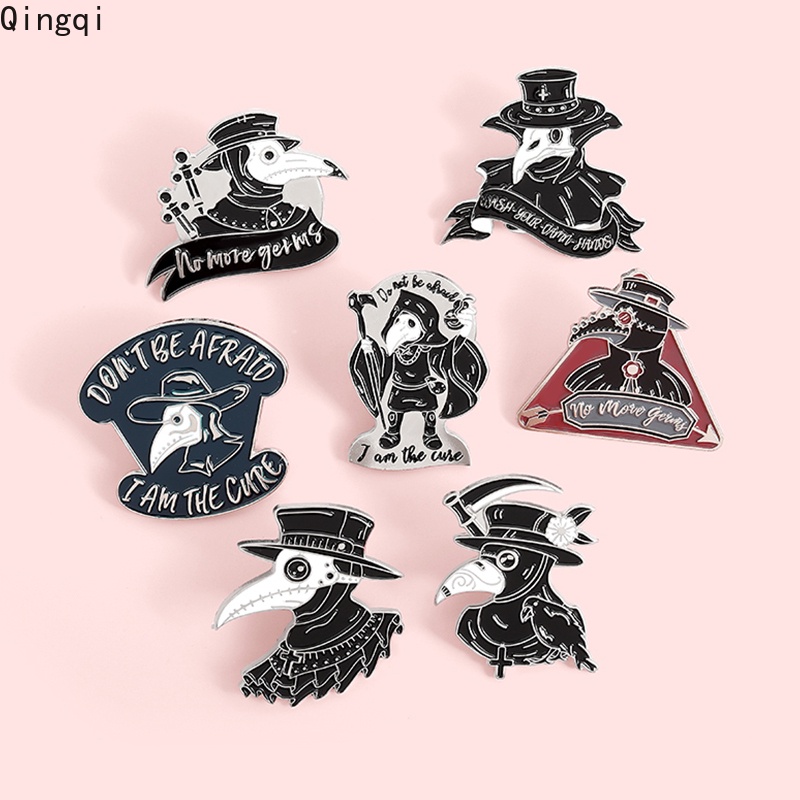 Plague Doctor Series Enamel Pins Fashion Punk The Cure Lapel Badges 3021