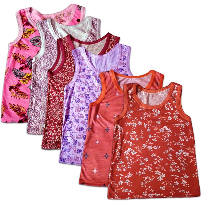 Girls Colorful Printed Sando/Shirts (6 PCS SET) | Shopee Philippines