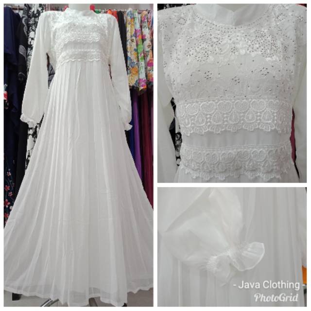 PUTIH Brocade mix Brocade White Robe/Hajj Umrah Robe | Shopee Philippines