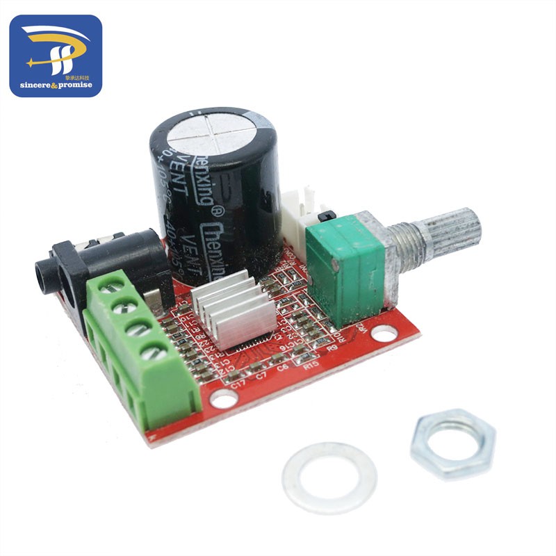 12V Mini Hi-Fi PAM8610 Audio Stereo Amplifier Board 2X10W Dual Channel ...