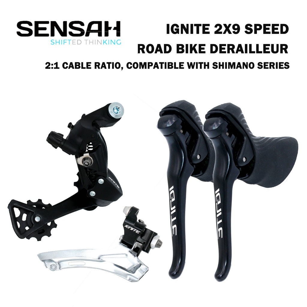 SENSAH IGNITE Road Bike Shifter 2x9 Speed Brake Lever Bicycle R7000 ... SENSAH IGNITE Road Bike Shifter 2x9 Speed Brake Lever Bicycle R7000 ...