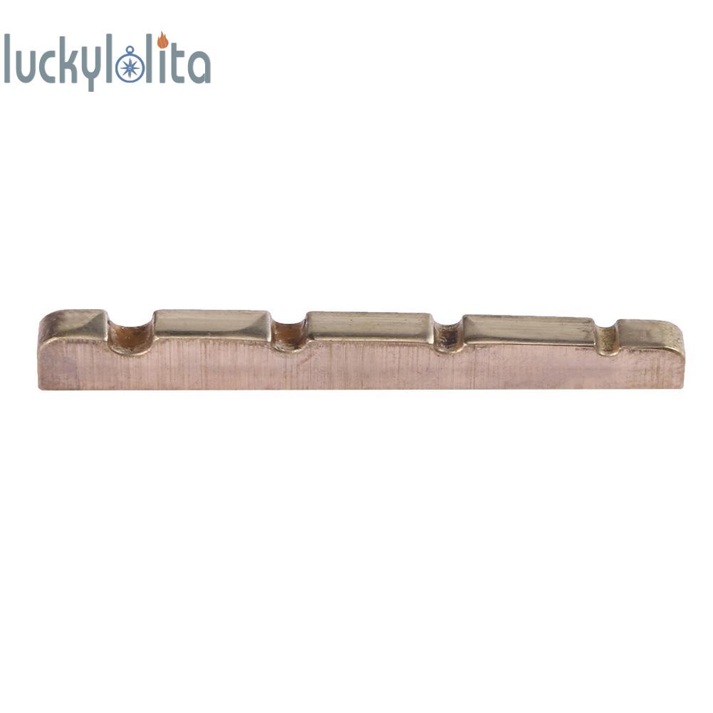 LUC-Ready 42mm Slotted Brass Metal String Nut for 4-String Electric ...