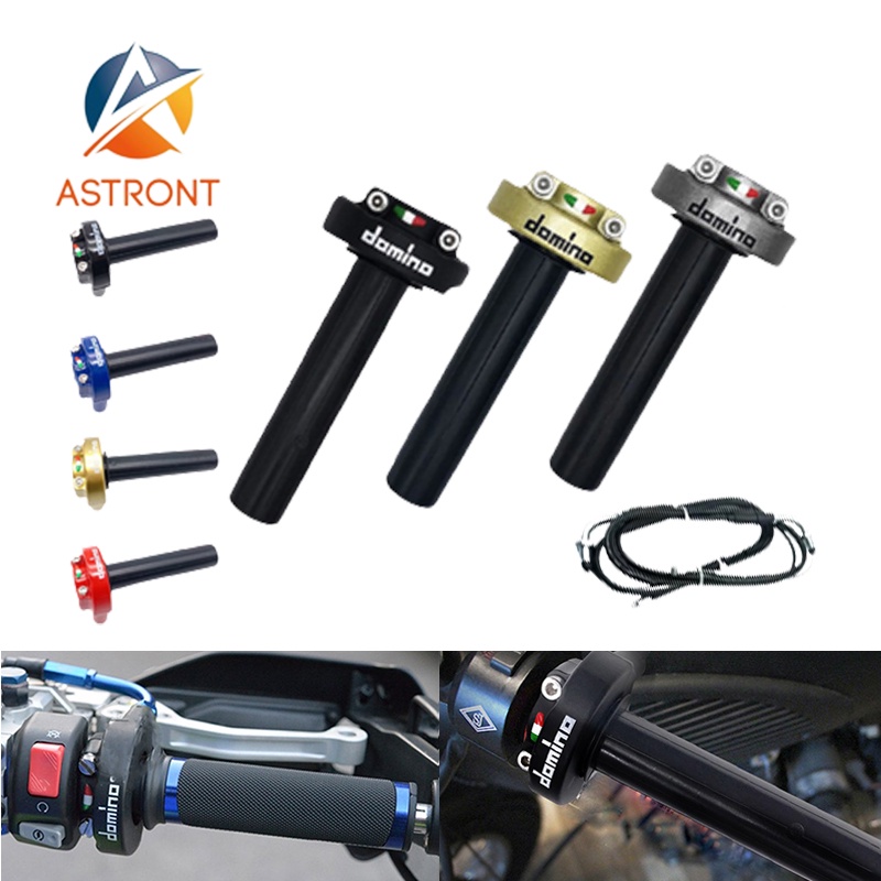 Domino Throttle Handle Accelerator Universal With 2 PCS Throttle Cable ...