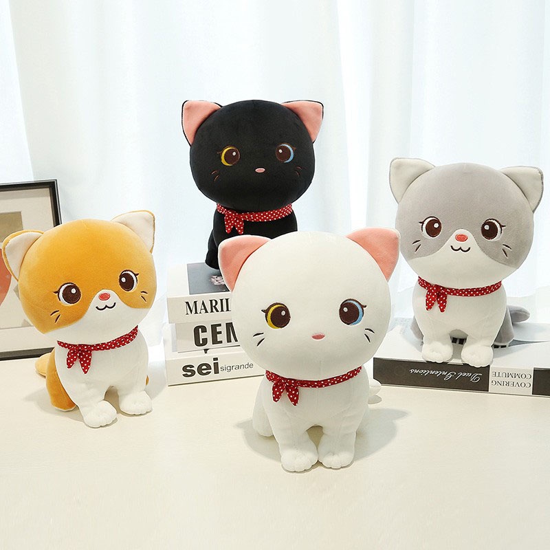 Baby Plush Toy Cartoon Cat Plush Doll Cute Stuffed Kitten Rag Toy ...