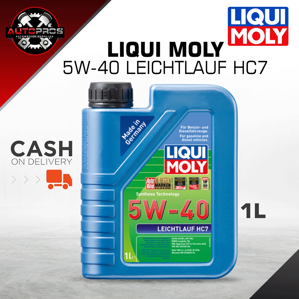 LIQUI MOLY Leichtlauf HC7 5W-40 Fully Synthetic Gasoline/Diesel Engine ...