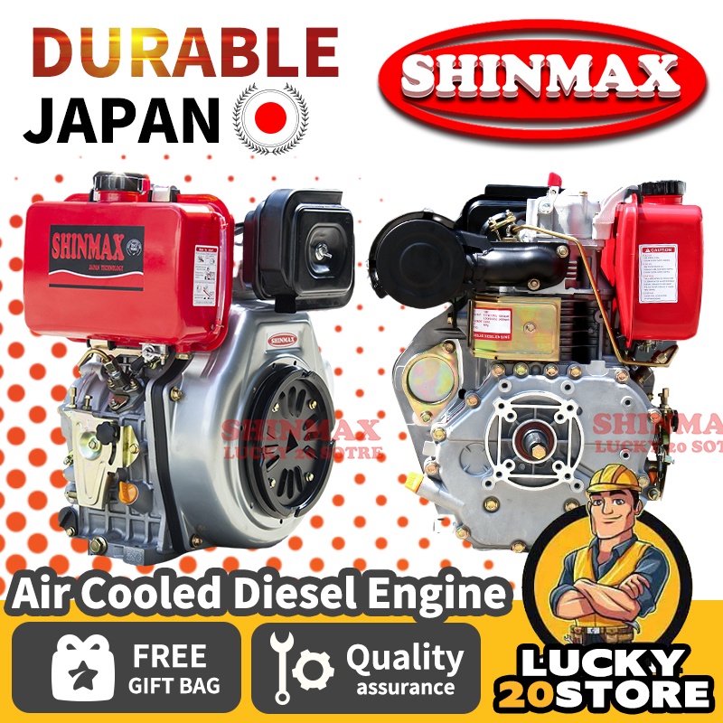 SHINMAX Air Cooled Diesel Engine Vertical 4 Stroke 10HP 12HP 3600RPM ...