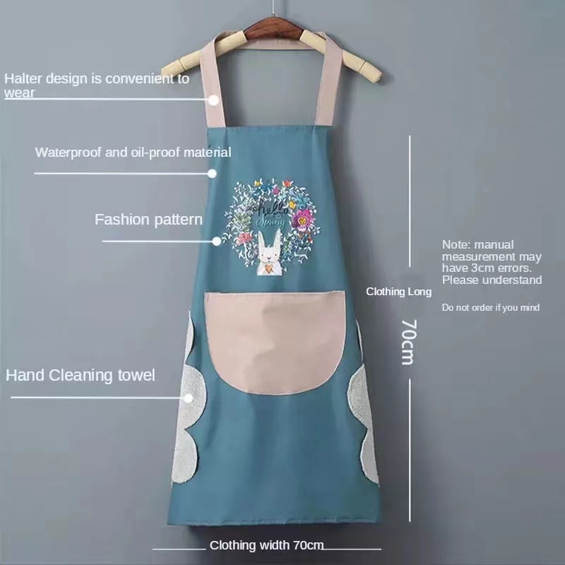 Waterproof Kitchen Apron With Big Pocket For Men &Women Chef BBQ ...