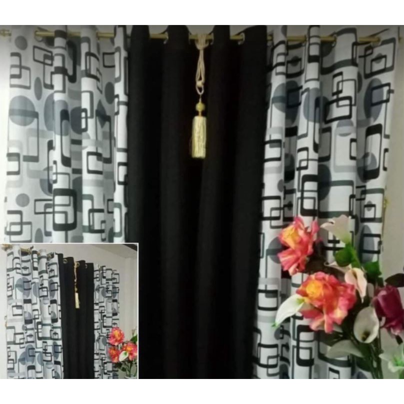 MM 3in1 Set Elegant Ring Curtain For Window Door Home Room Decor ...