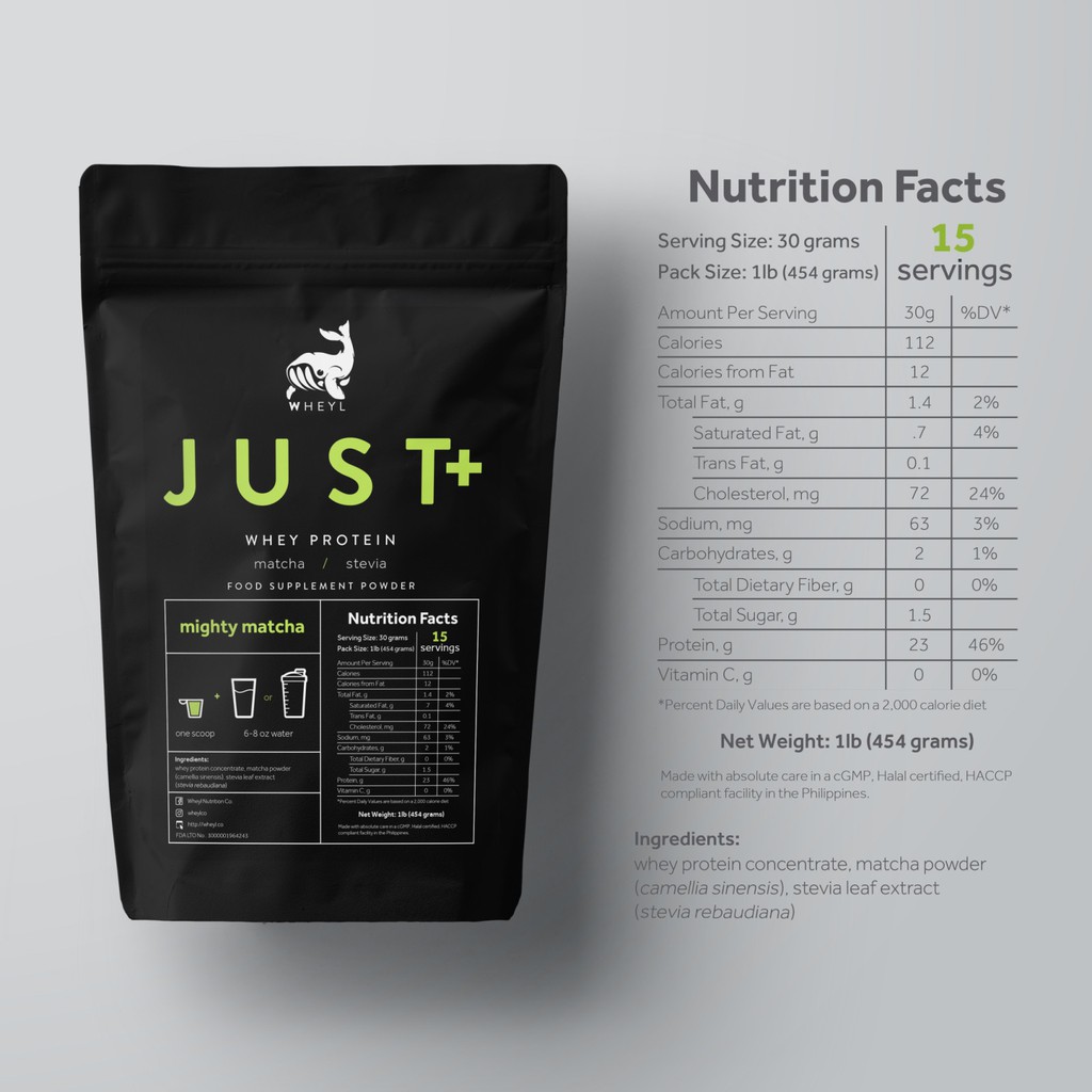 JUST Whey Protein 1lbs (15 Servings) -FREE SCOOPER & STICKER All ...
