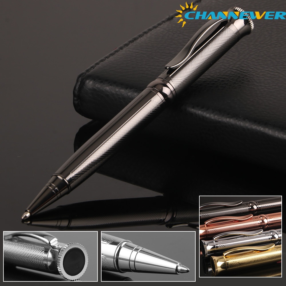 Twist Metal Ball Pen, Stripes Ballpoint Pens Retractable Rotate Metal Rollerball Pens Cool Pen ...